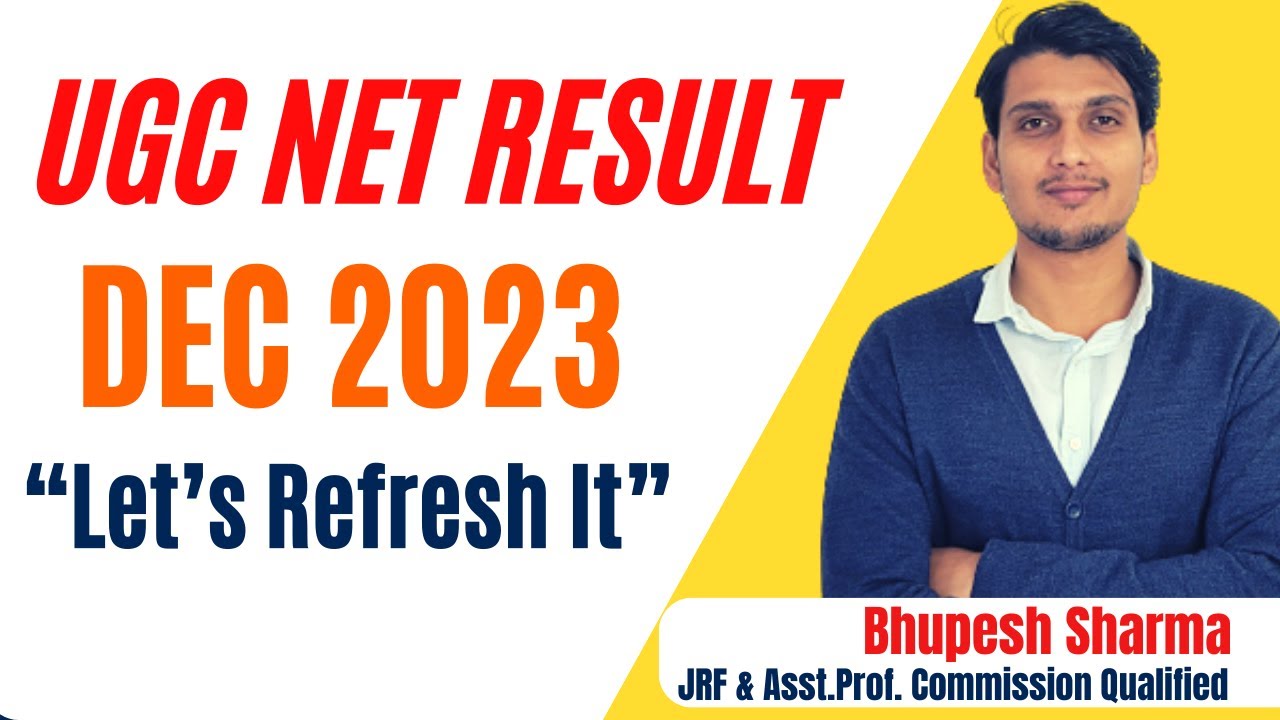UGC NET RESULT 2023 December Update | Let's Refresh it - NTA UGC NET ...