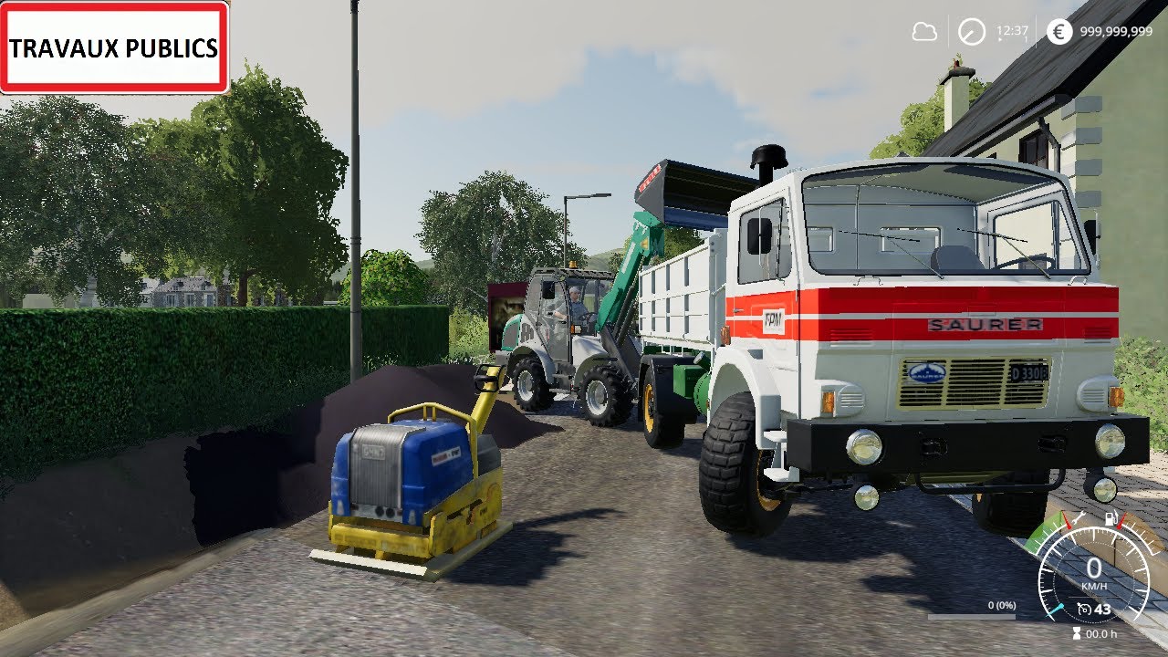 FS19 Travaux Publics - Chantier en ville - YouTube