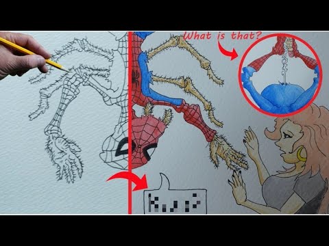 Drawing/painting a truly disgusting Spiderman. - YouTube