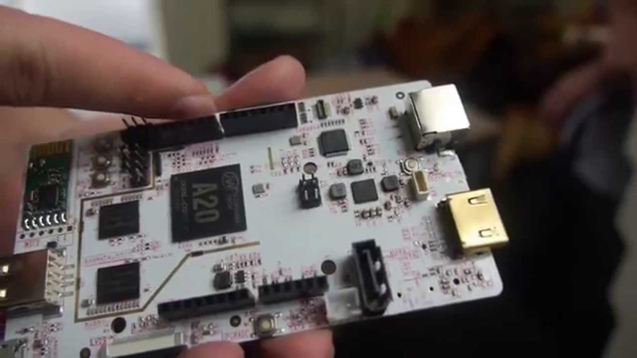 $98 pcDuino Allwinner A20 development board at Maker Space Shenzhen - YouTube