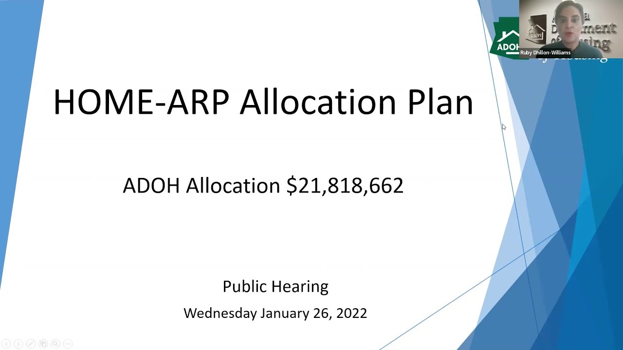 Arizona Department of Housing - HOME-ARP Allocation Plan Public Hearing ...