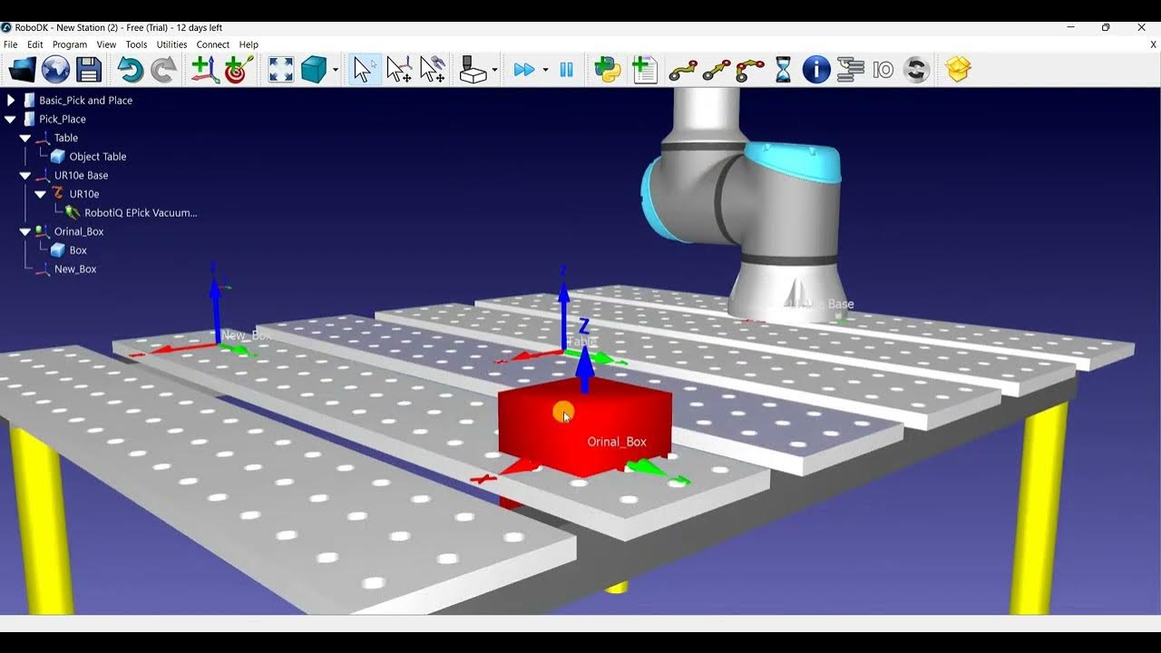 RoboDK-Basic pick and place - YouTube