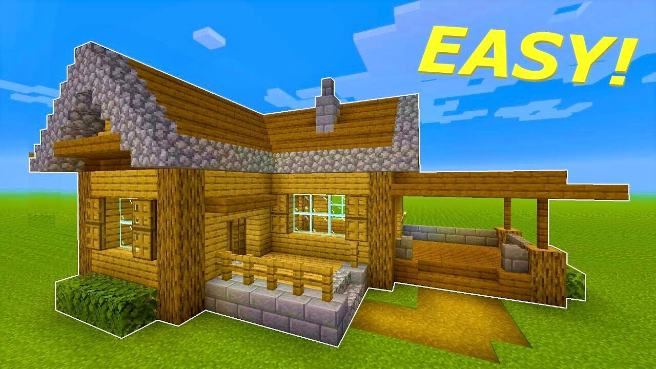 Minecraft: How To Build A Simple Survival House Tutorial ep. 2 - YouTube