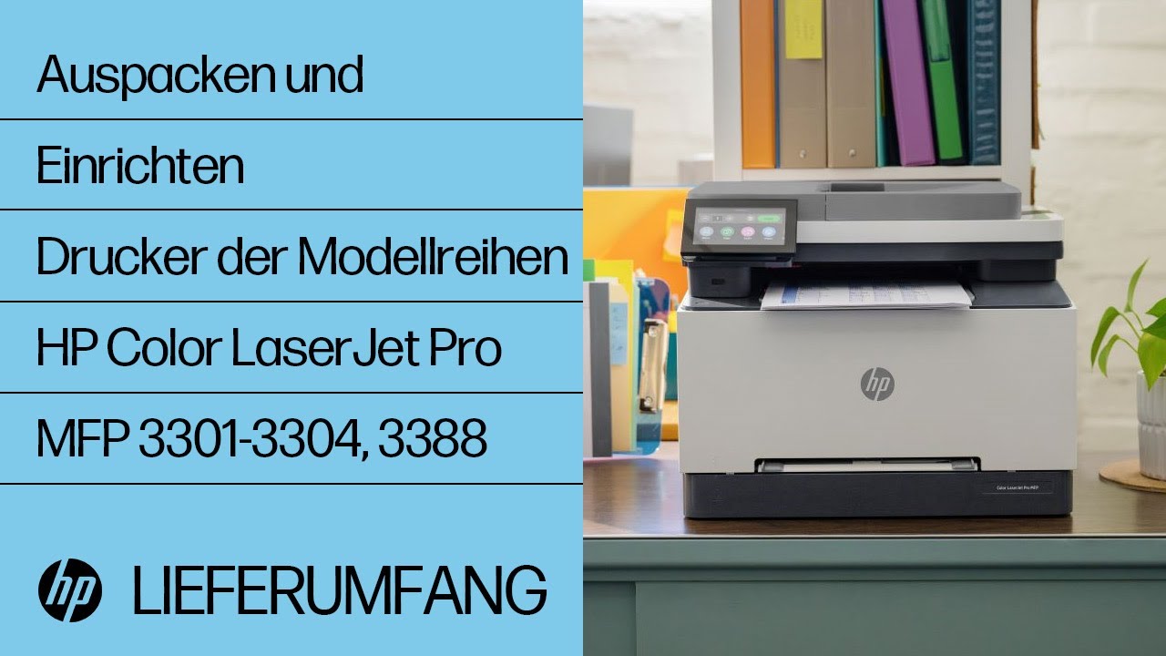 Auspacken und Einrichten | Drucker der Modellreihen HP Color LaserJet ...