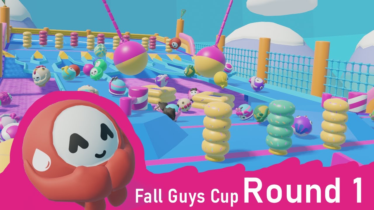 FALL GUYS CUP Marble Race! | Round 1 - YouTube