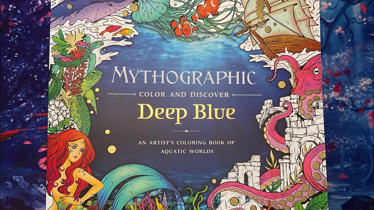 Flip and chat: NEW! Mythographic Deep blue | Adult Colouring - YouTube