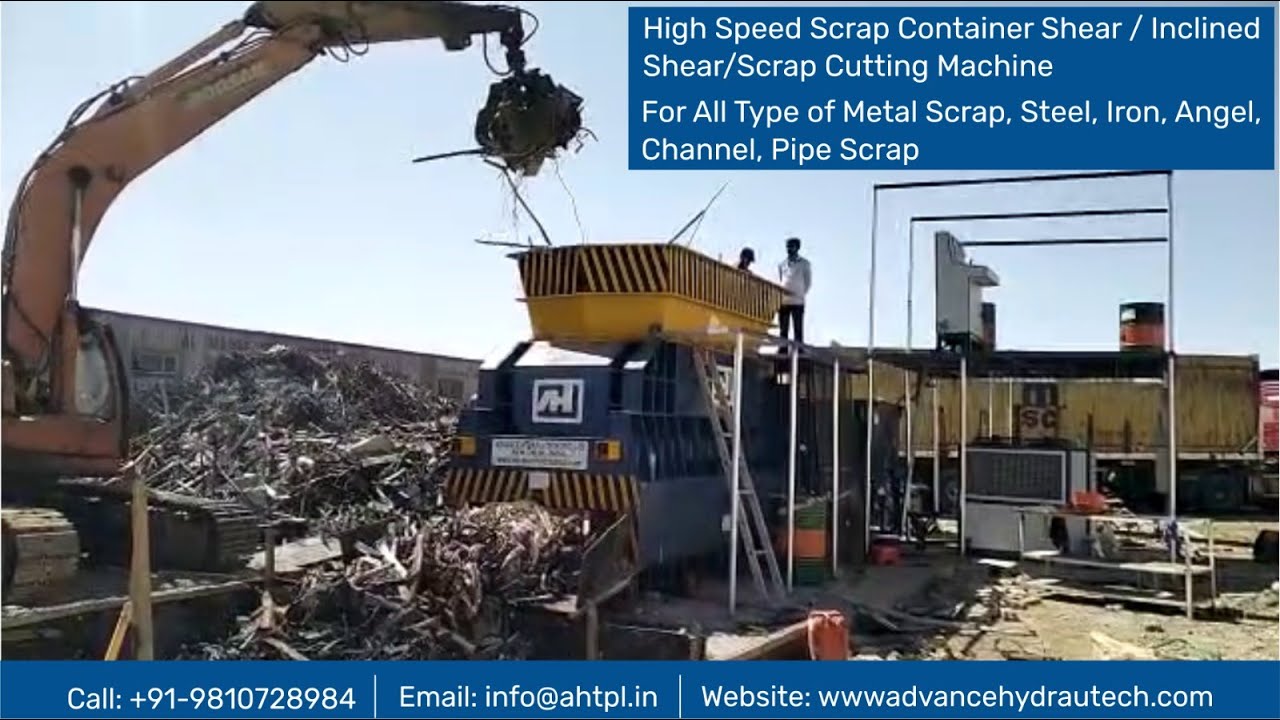 Scrap Container Shear - Heavy Scrap Shear, Iron, Steel Scrap Cutting ...