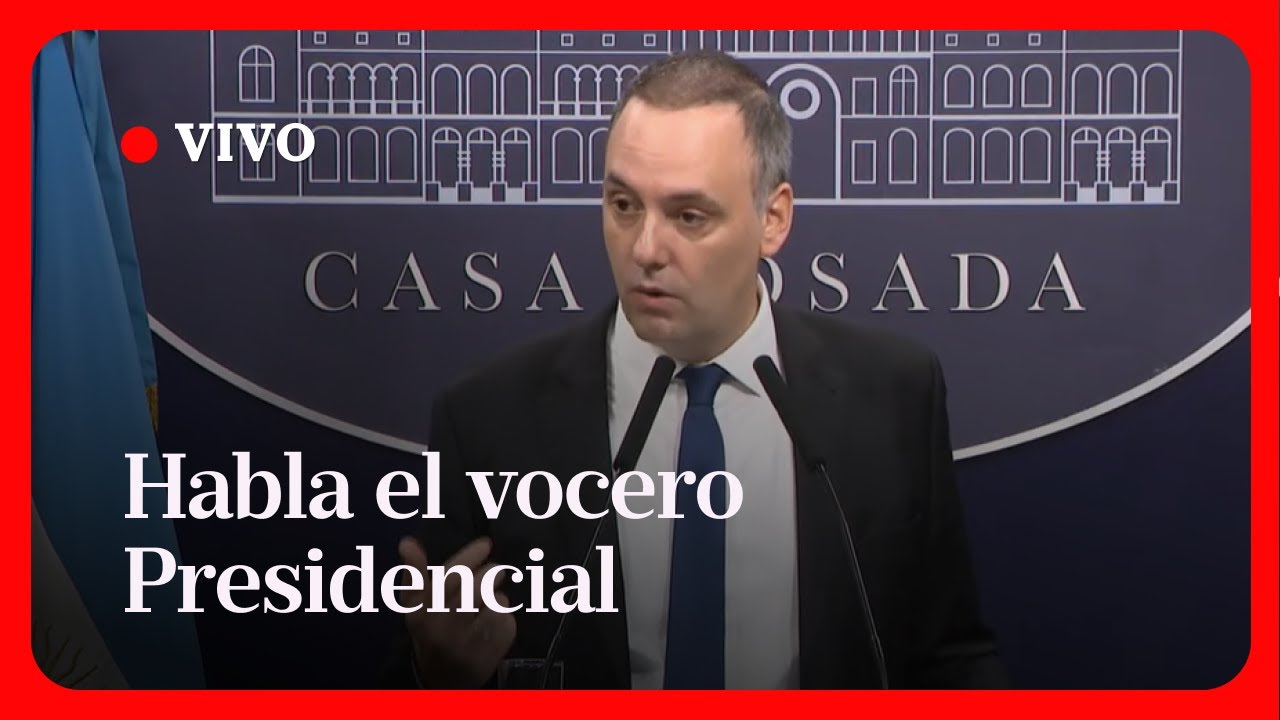 EN VIVO| Habla el vocero presidencial tras la polémica de las 10 valijas llegadas de Estados ...