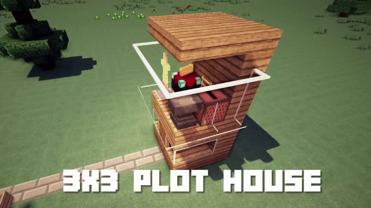 Minecraft: 3x3 Plot House Tutorial | Tuff-Cookie - YouTube