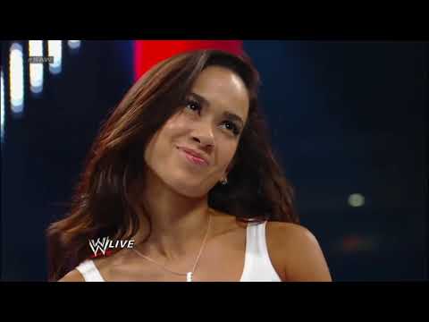 [WWE AC]John Cena and AJ Lee kiss after Cena's victory over Dolph Ziggler  Raw, Nov  26, 2012