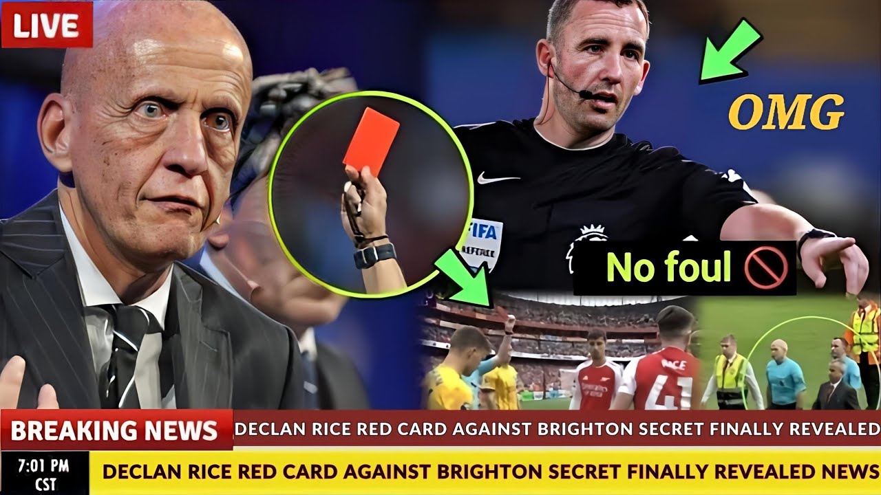 🚨MUST SEE Declan Rice's Red Card Incident vs. Brighton Secret Finally ...
