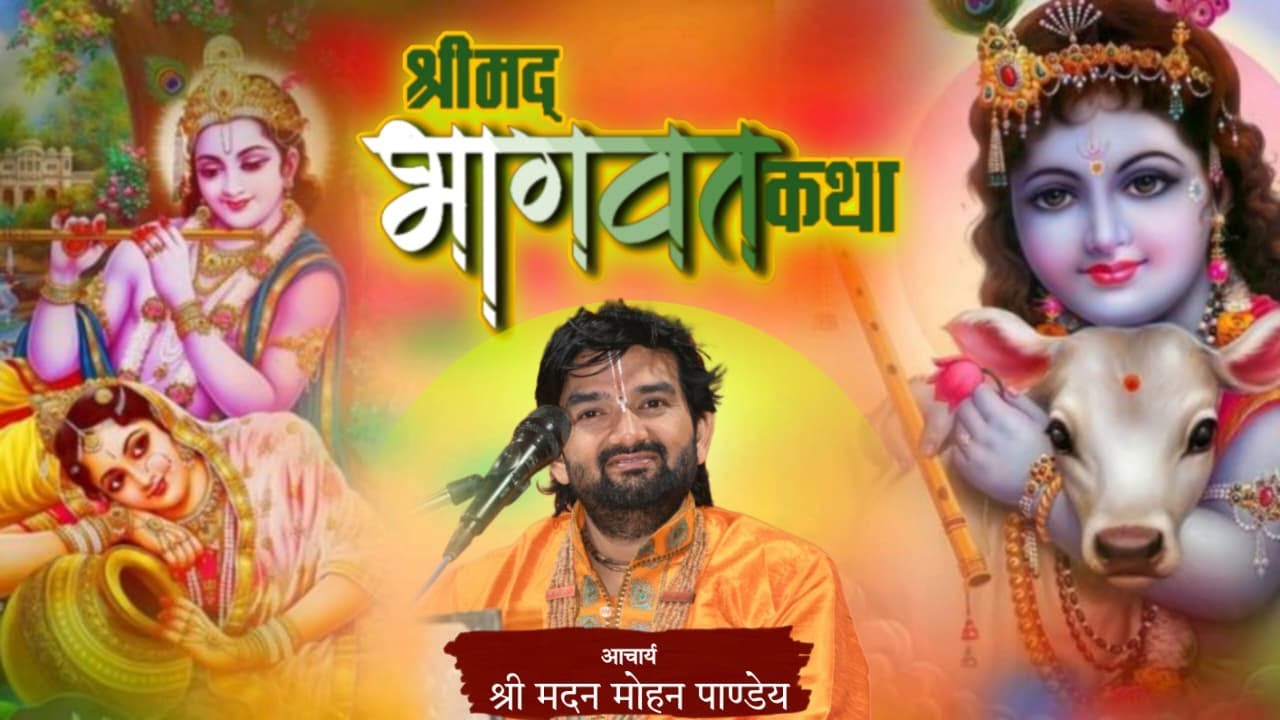 🔴 live - श्रीमद् भागवत कथा ( मदन मोहन पांडे) (चकाई ) shri Madan Mohan ...