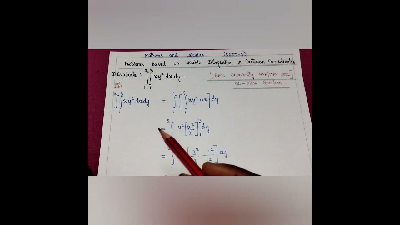 Double integration|Matrices&Calculus|Unit-5 - YouTube