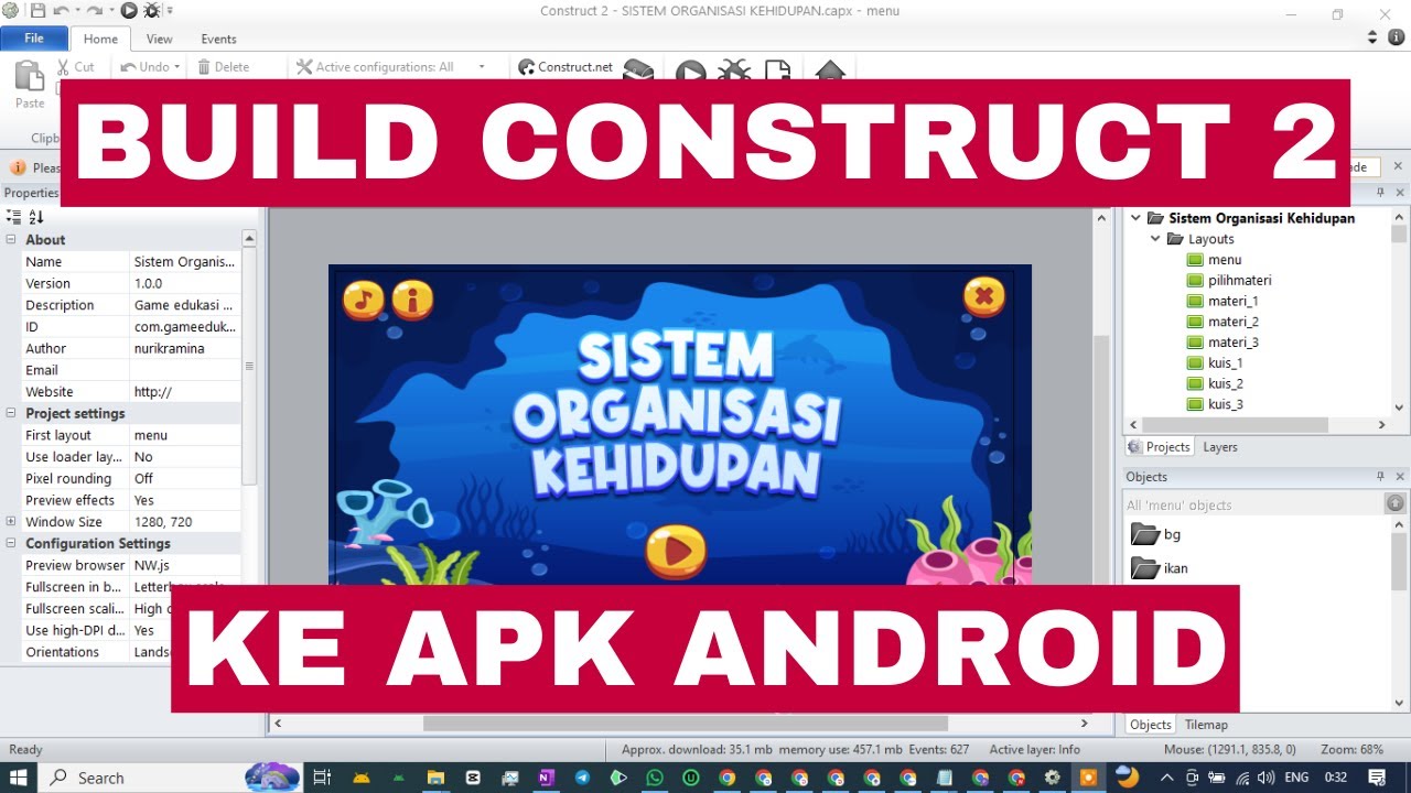 Export Build Construct 2 Ke Apk Android - YouTube