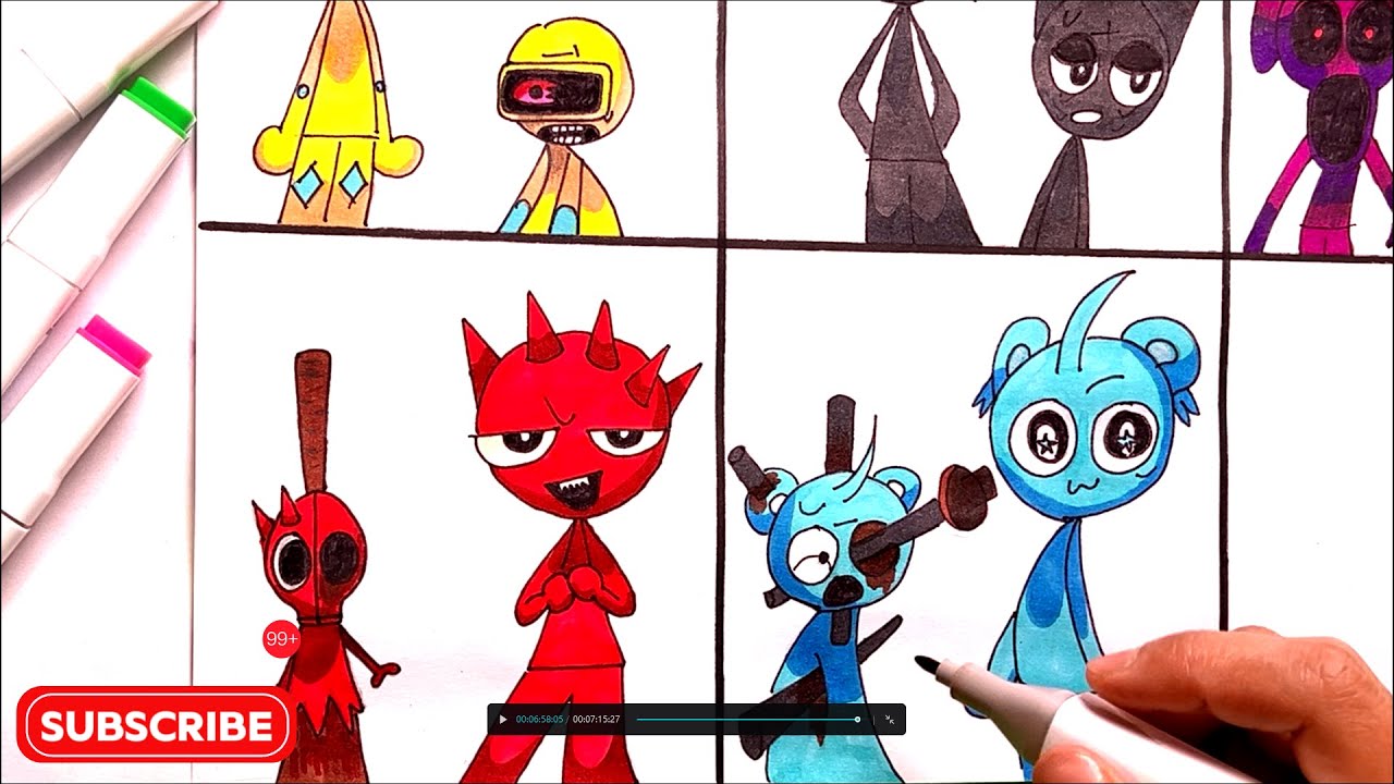 Drawing Sprunki : Spooky Sprunki Incredibox-Horror mod/ Sprunki Mix ...