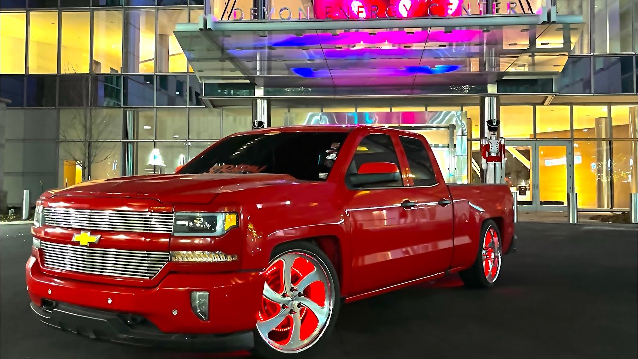 2016 Silverado 5/8 drop on 24s infamous wheels 🔥 - YouTube