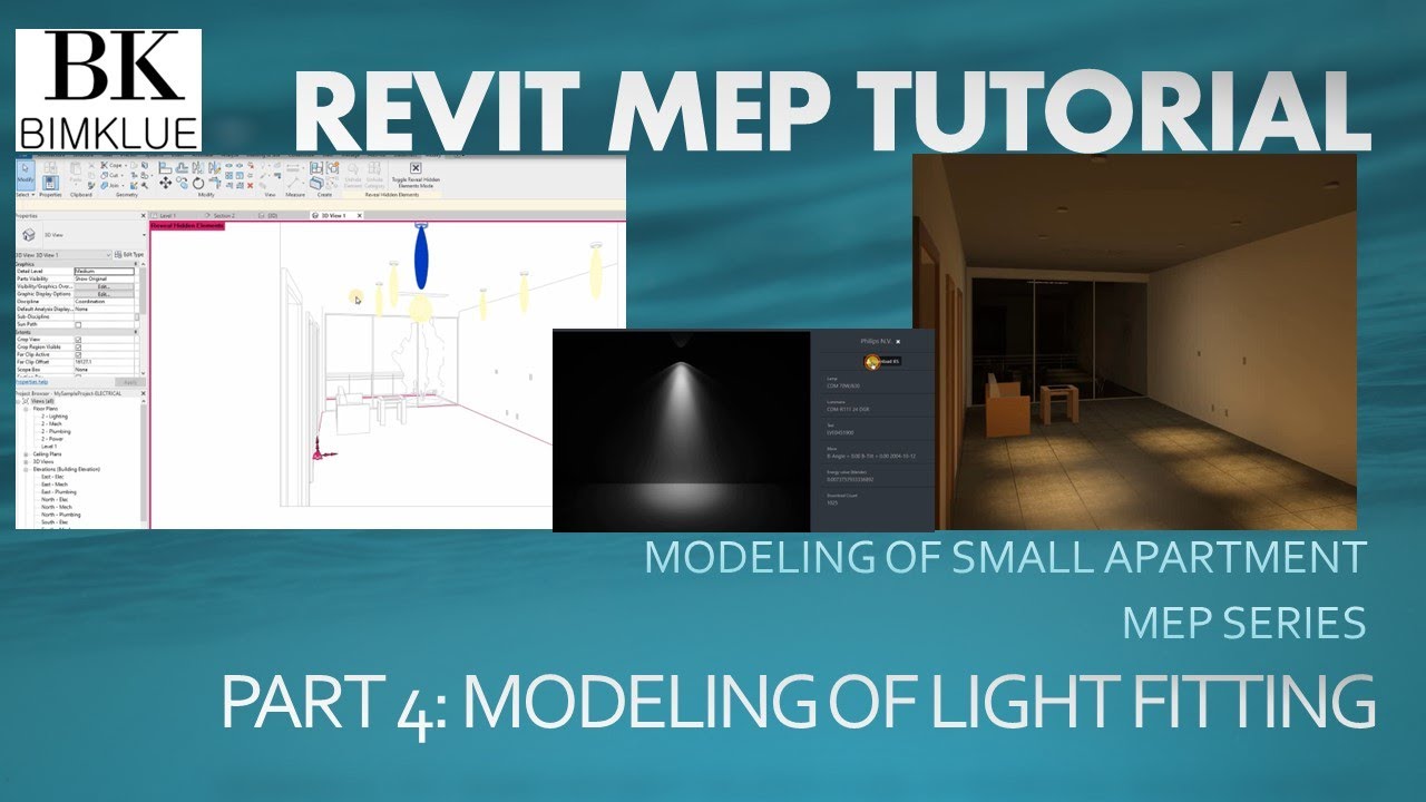 BIMKLUE REVIT TUTORIAL- Revit MEP - Electrical - Part 4 Modeling of ...