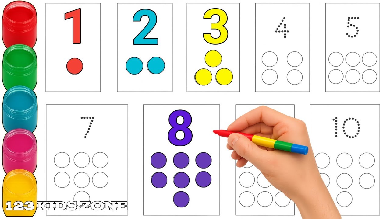 Learn Numbers 1 to 10 for Kids | one two three | 123 Number | 1 to 100 ...