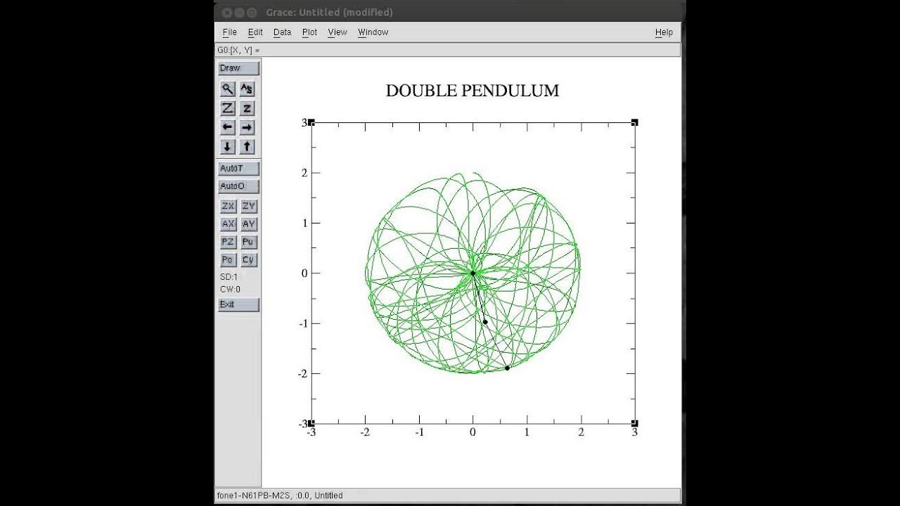 Double Pendulum Physics Simulation using Fortran and Grace... - YouTube