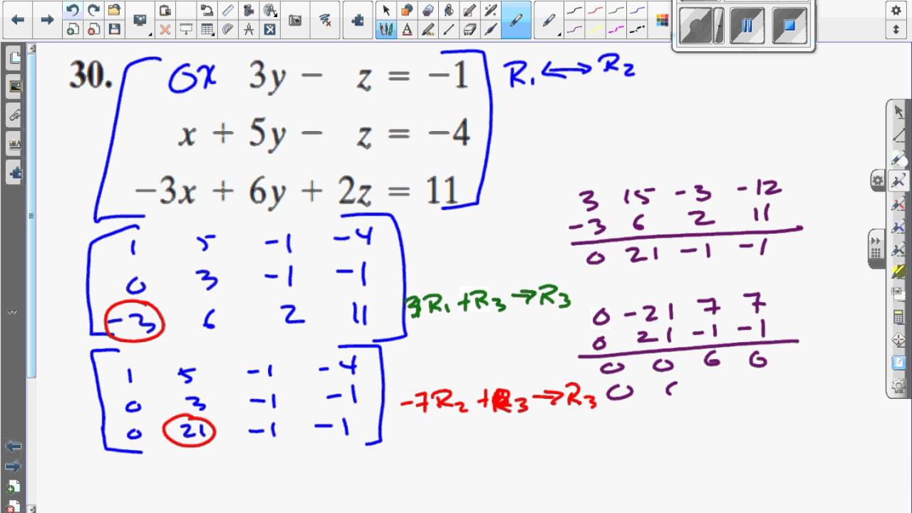 Solve A 3x3 Matrix YouTube