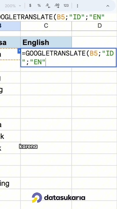 tutorial translate data di google sheet #googlesheets #exceltips #dataanalytics #excel # ...
