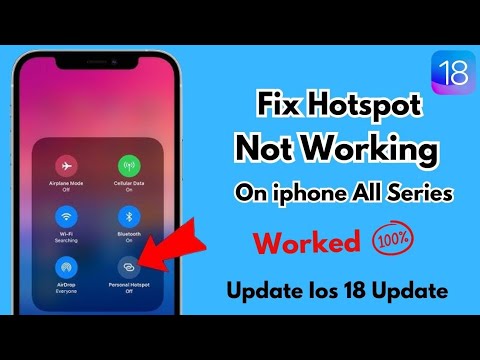 How To Fix Hotspot Not Working On any Iphone After Ios 18 update - YouTube