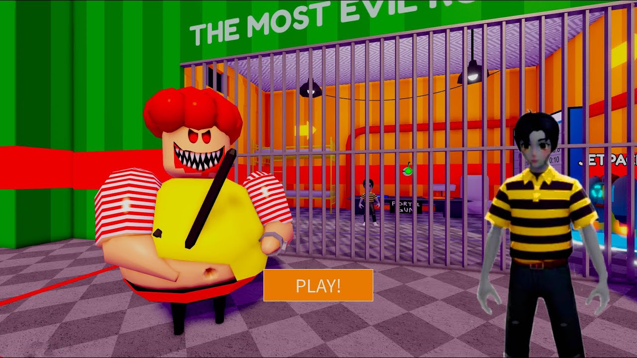 ROBLOX ! (NEW) RON BARRY'S PRISON RUN SCARY OBBY (NEW). FULL GAMEPLAY ...
