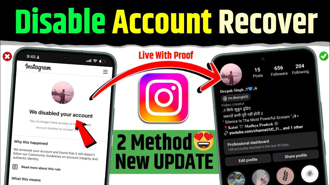 Instagram we disabled your account problem | we disabled your instgram ...