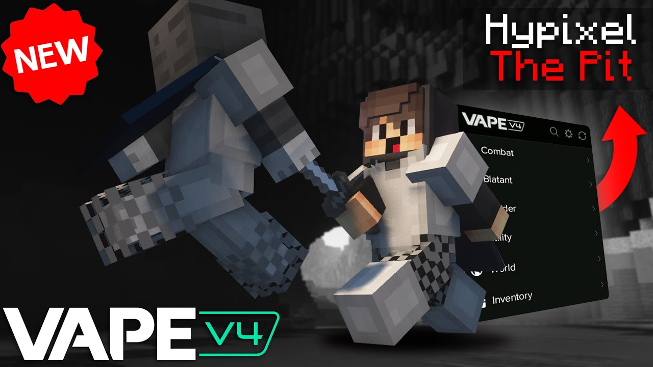 CHEATING ON HYPIXEL THE PIT WITH NEW* VAPE V4 (Config Release) - YouTube