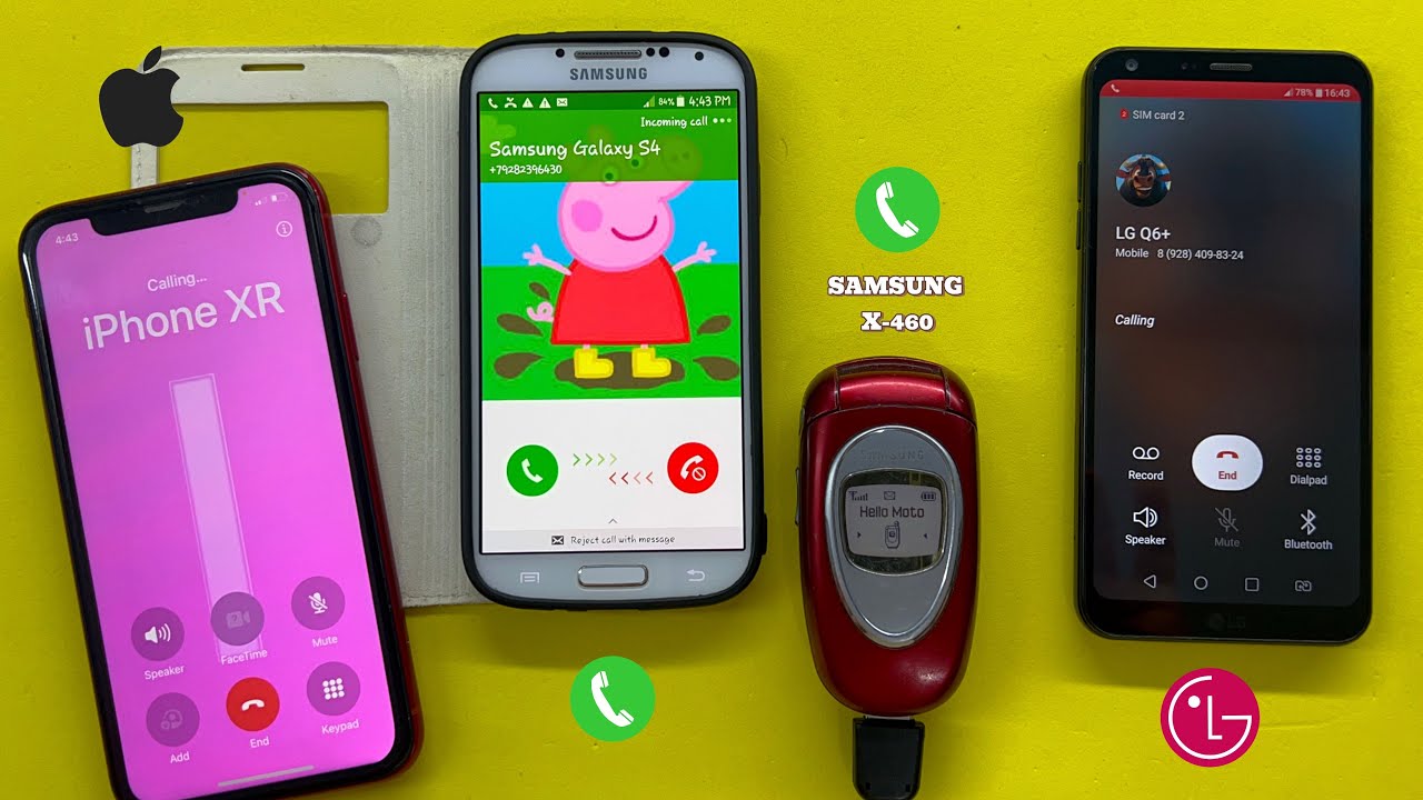 iPhone Xr Calling on Samsung S4 / LG Q6+ Calling on Samsung X460 ...