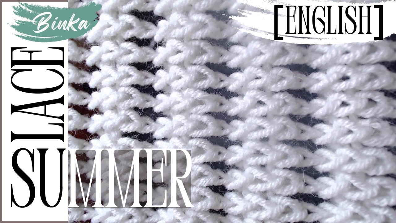 [English] А summer openwork knitting lace pattern. How to knit. - YouTube