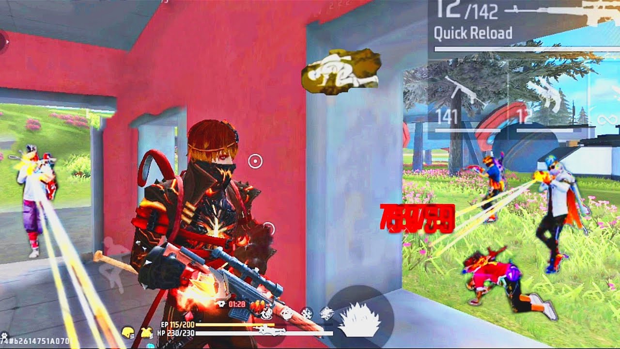 99% headshots🎯 19 kills booyah with red flame bundle 🔥solo vs squad ...