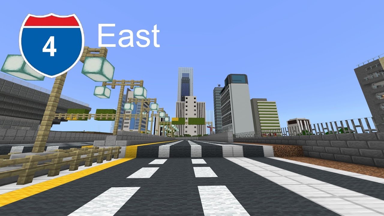 Minecraft Freeway Interstate 4 East - YouTube