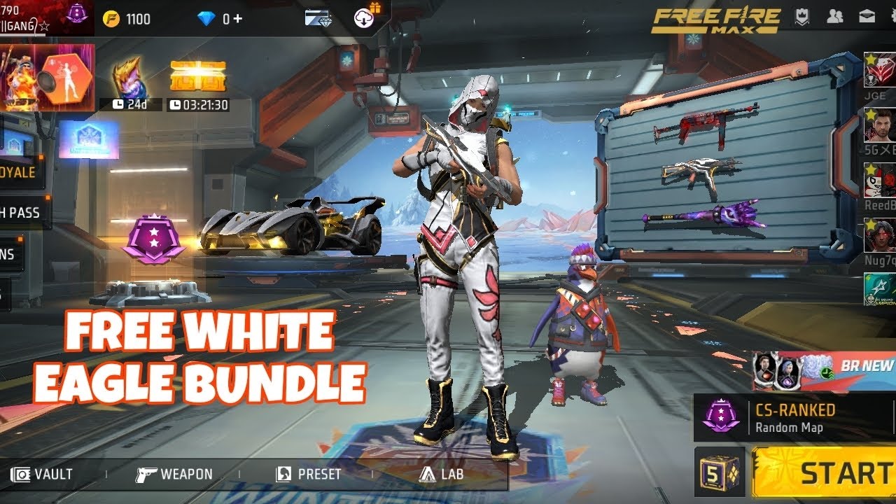 How I get free white eagle bundle #free fire - YouTube
