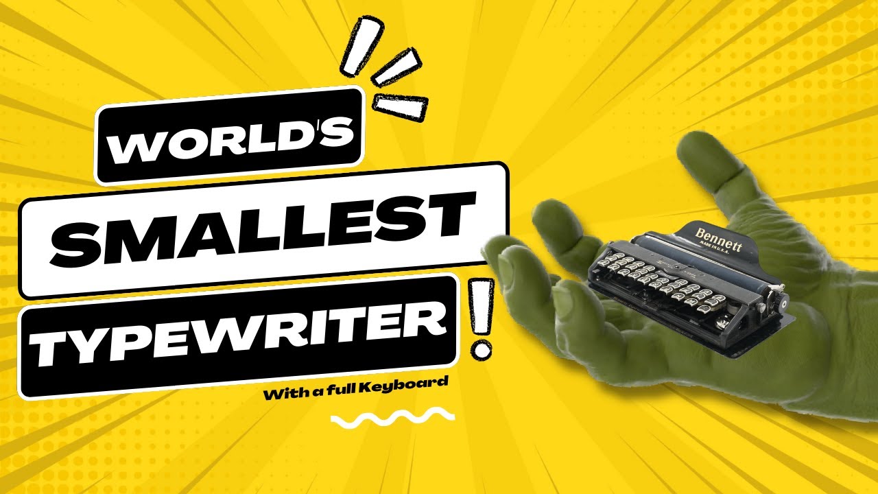 The Bennett, The Smallest typewriter ever made. - YouTube