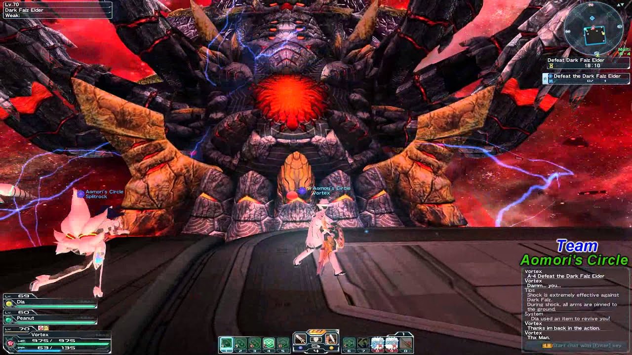 Phantasy Star Online 2-Aomori's Circle Vs Dark Falz Elder level 70 ...