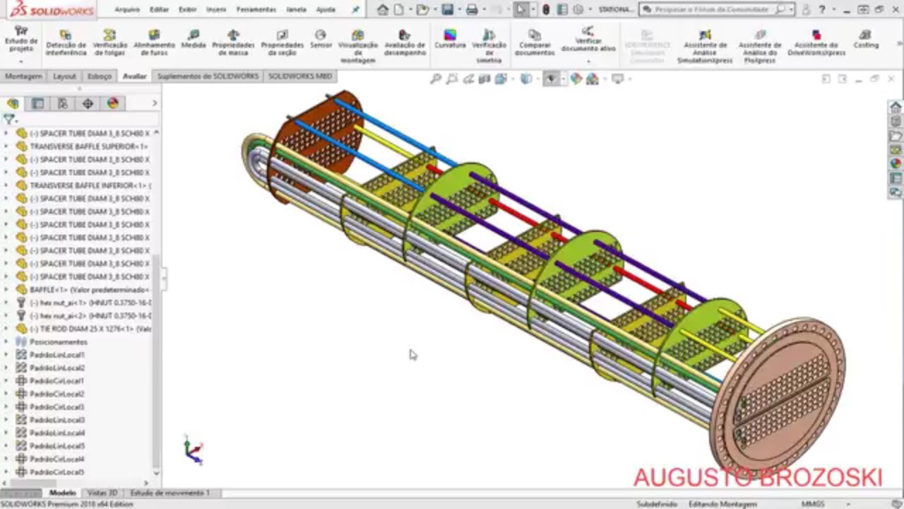 Solidworks Heat Exchanger 06 de 08 - YouTube