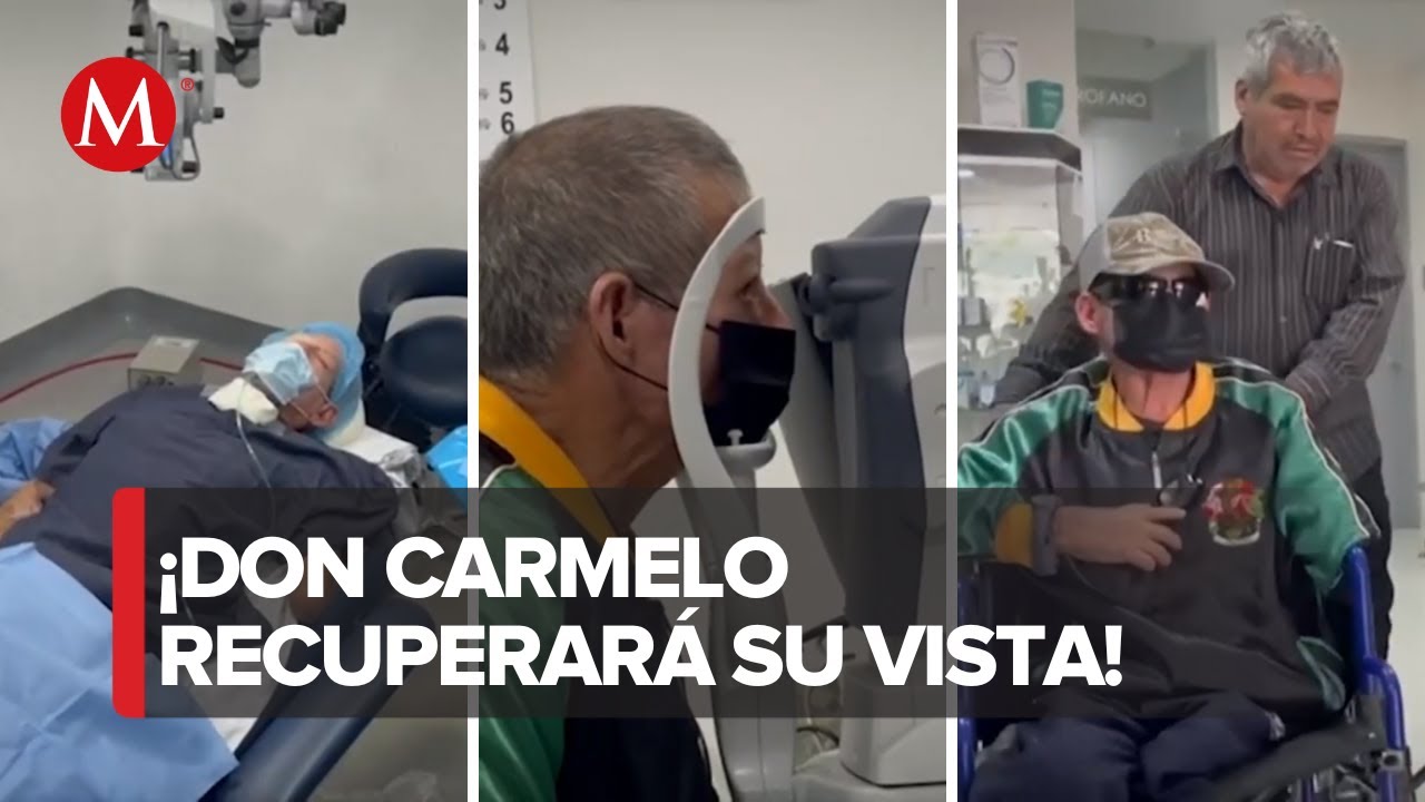 Don Carmelo, un hombre con cataratas, tuvo su primera cirugía ocular ...