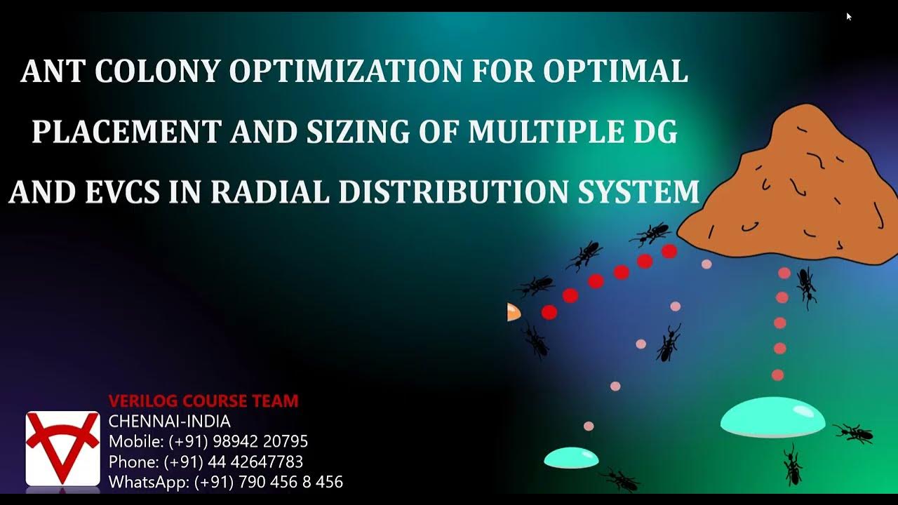 Ant Colony Optimization For Optimal Placement And Sizing Of Multiple Dg And Evcs Youtube