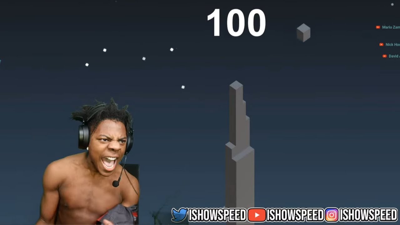IShowSpeed Losses his mind Breaking his Stack World Record 😂😂 - YouTube