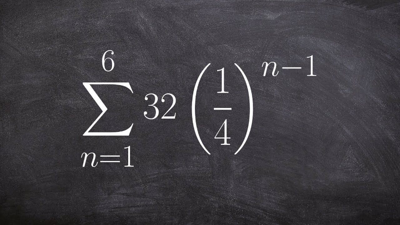 How To Find The Finite Sum Of A Geometric Sequence YouTube