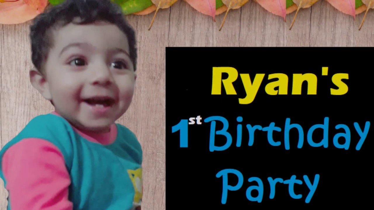 Ryan Is Celebrating His First Birthday On Ryan's Playing Platform - YouTube
