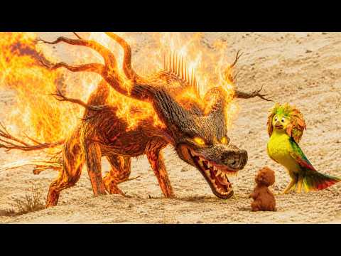 Two small ANIMALS eat a MUTANT FRUIT and gain POWERS to face a FIRE WOLF and SAVE all SPECIES