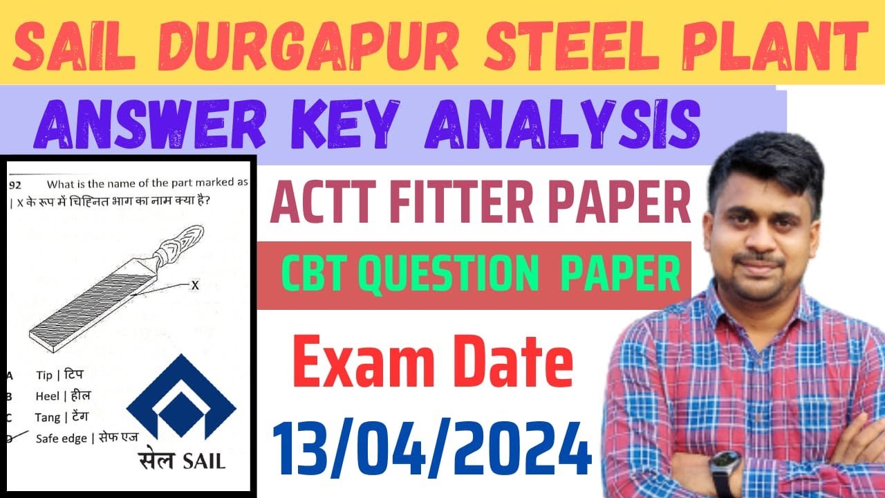 DSP ACTT FITTER ANSWER KEY 2024 / DSP FITTER 13/04/24 CBT QUESTION ...