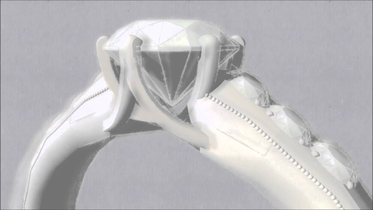 Diamond Ring Designed with Google Sketchup - YouTube