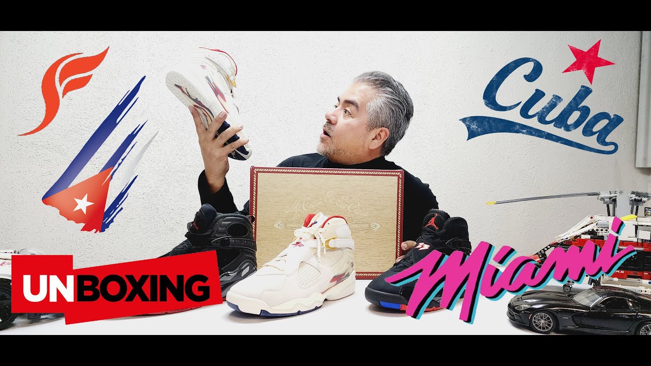 UNBOXING AIR JORDAN 8 (PREMIUM) SOLEFLY !VIVA CUBA!.... Y MIAMI - YouTube