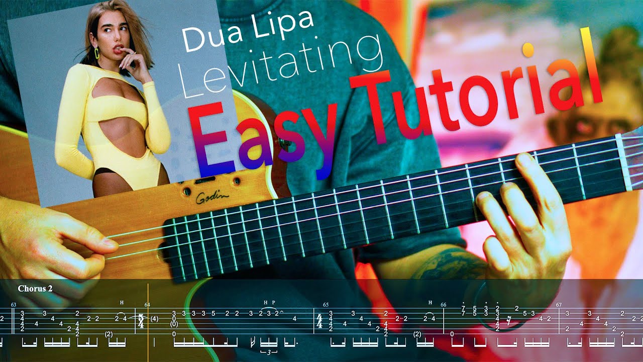 EASY GUITAR - Levitating - Dua Lipa - Fingerstyle Guitar Tutorial/ TAB ...