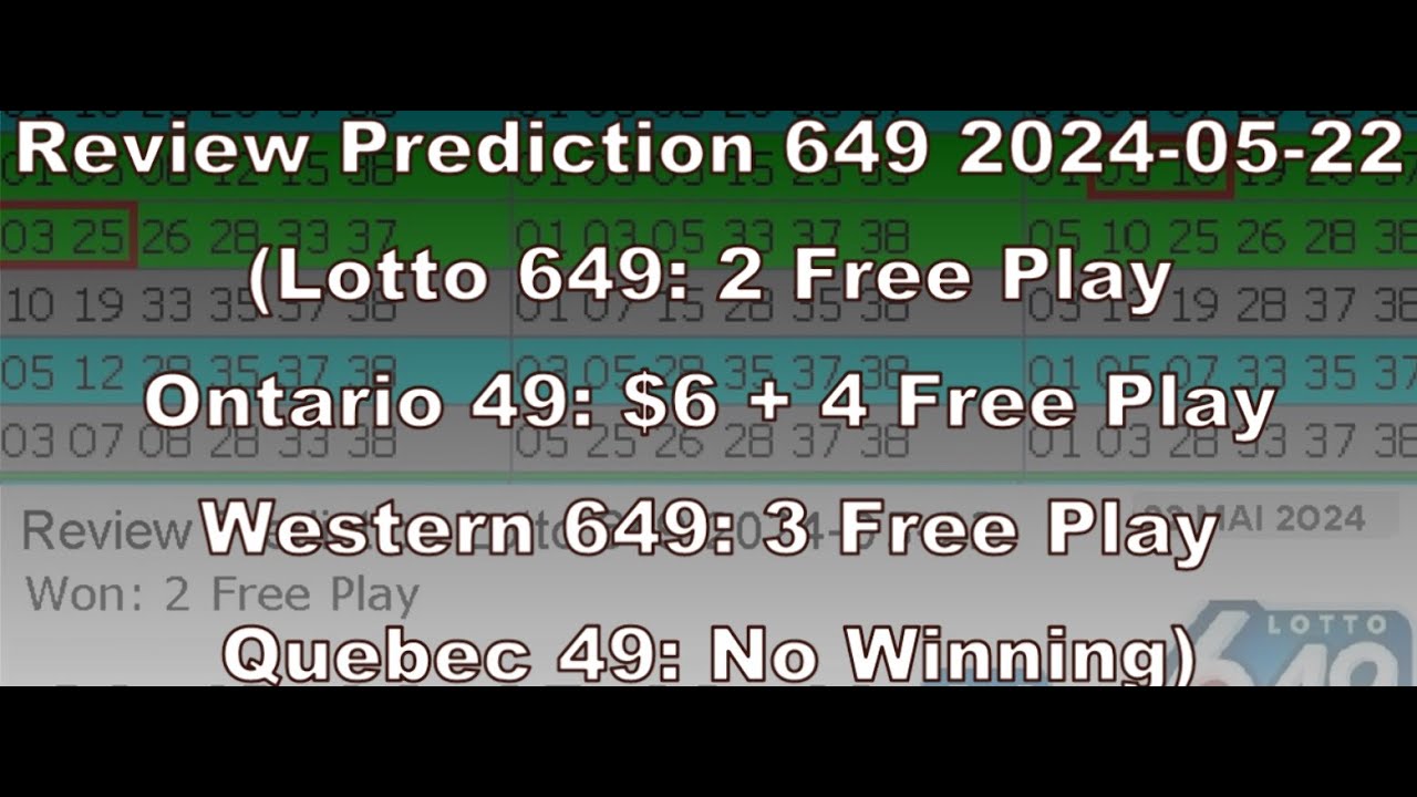 Review Winning Prediction Lotto 6.49 for 2024-05-22 - YouTube