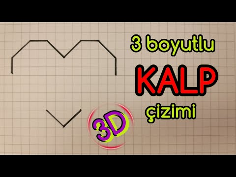 3 Boyutlu KALP Çizimi // How to Draw 3D Heart?