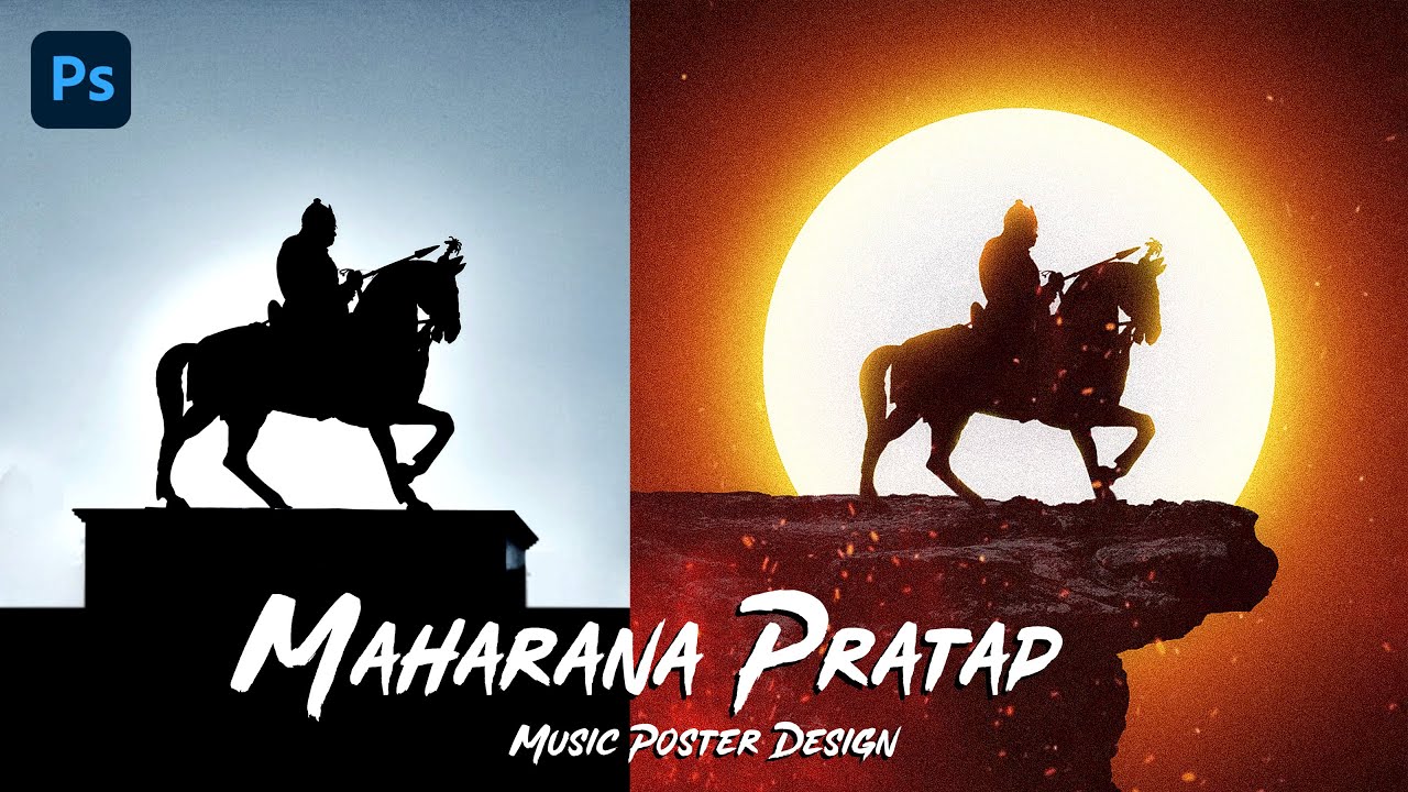 Music poster design of maharana pratap | Ps tutorial | banner design ...